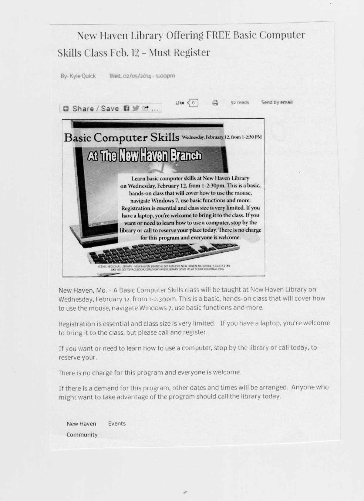 NH-OfferingFreeBasicComputerSkillsClass-Feb52014 – Scenicregional